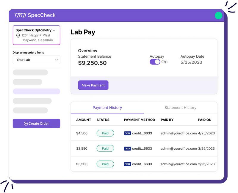 Lab Pay - SpecCheck
